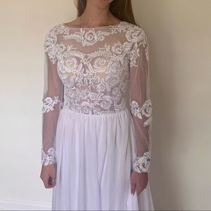 June Bridals | Dresses | June Bridals Gown 8 Bohemian Lace Long Sleeve ...